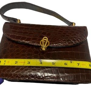 Bags | Vintage 195s Bellestone Alligator Handbag Purse Euc Gold Closure ...